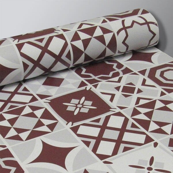 Adesivo Destacável Azulejo Bragança Vinho - 20 x 20cm - 18 unidades ...