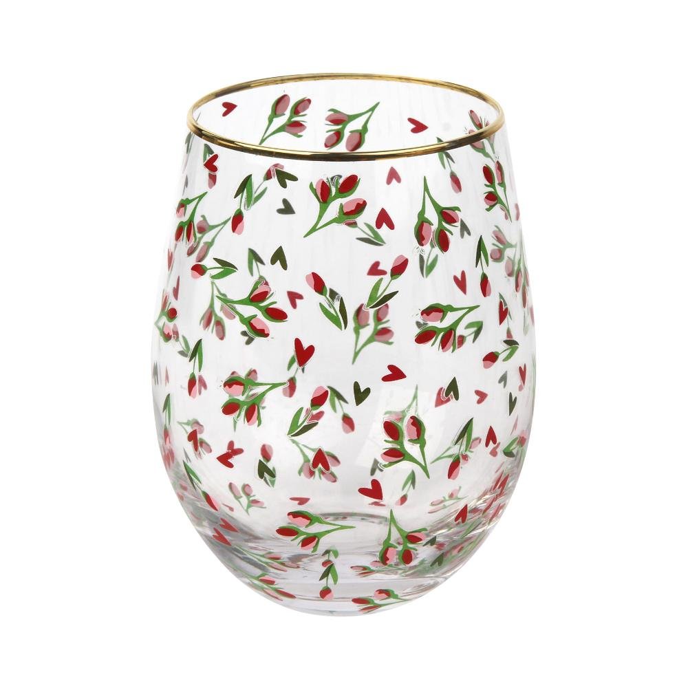 Copo de Vidro Natal 520ml - A\CASA | MadeiraMadeira