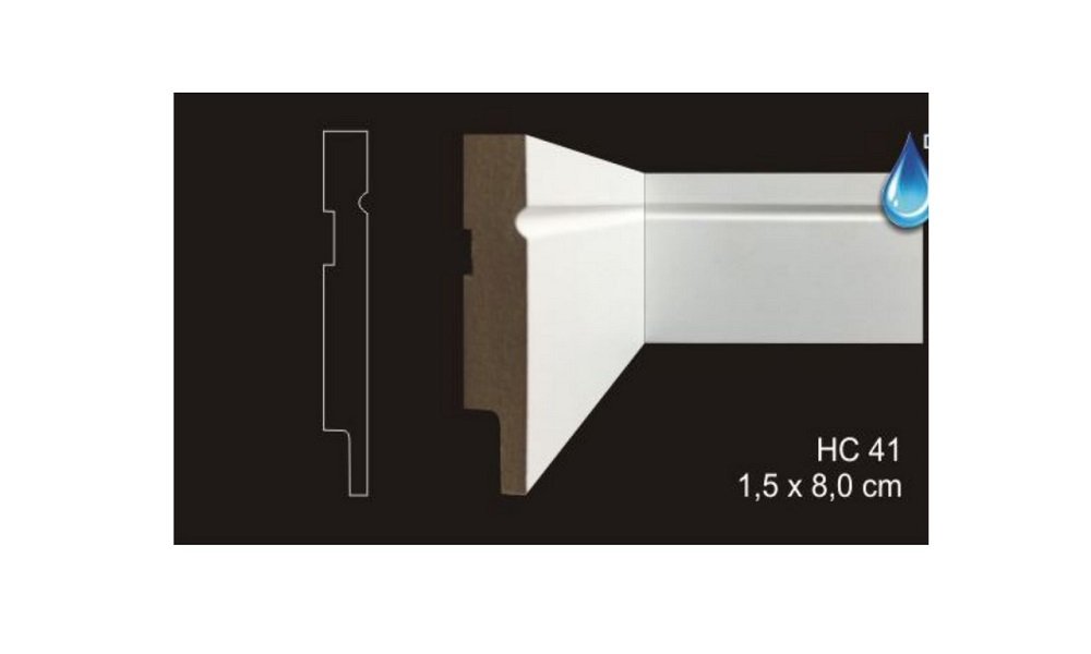 RODAPÉ CAVIMAD C/PASSA FIO 15 x 80 - HC41 9 BARRAS | MadeiraMadeira