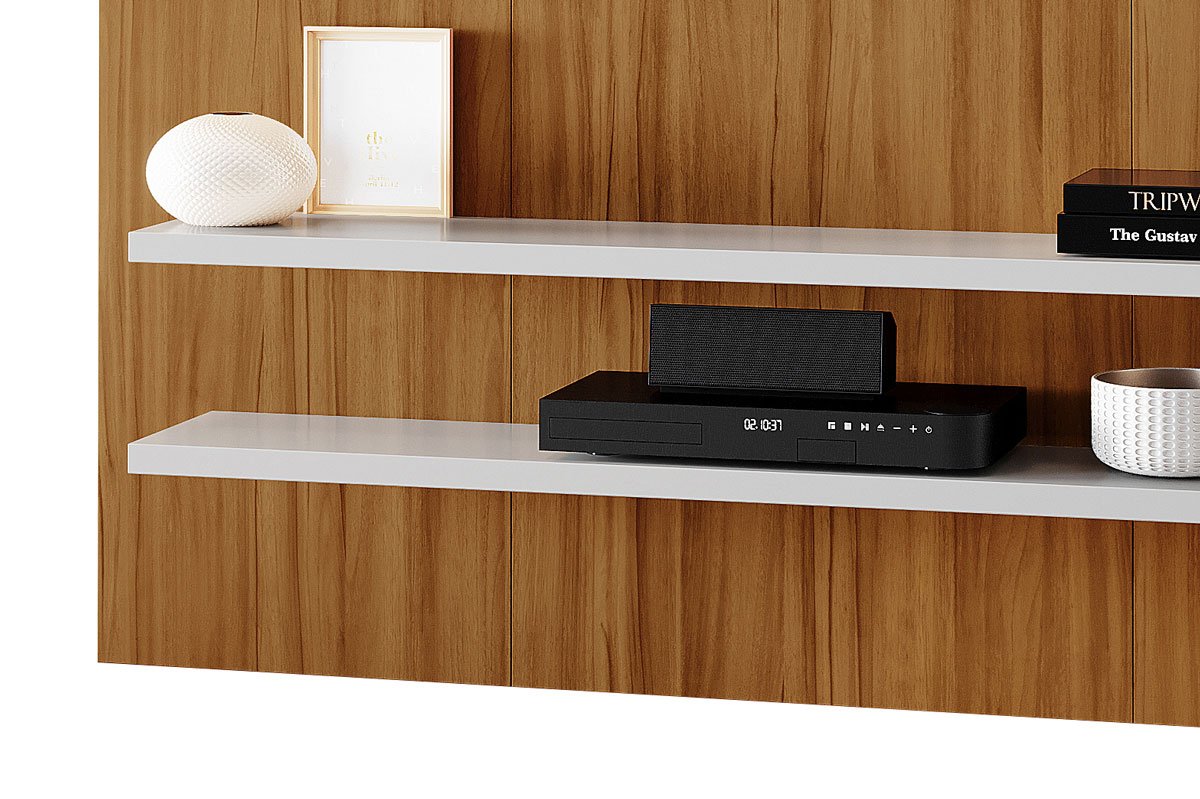 Painel para TV NT 1195 Freijó com Off White - Notável | MadeiraMadeira