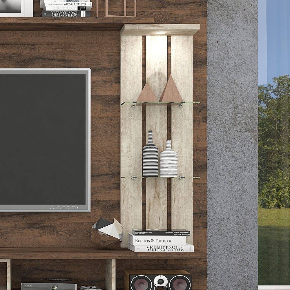 Painel para TV até 50 Polegadas Permóbili Móveis Vitoria Café/Rustico ...
