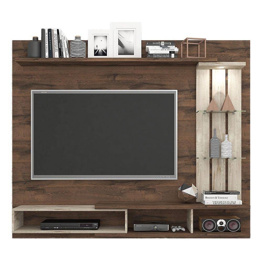 Painel para TV até 50 Polegadas Permóbili Móveis Vitoria Café/Rustico ...