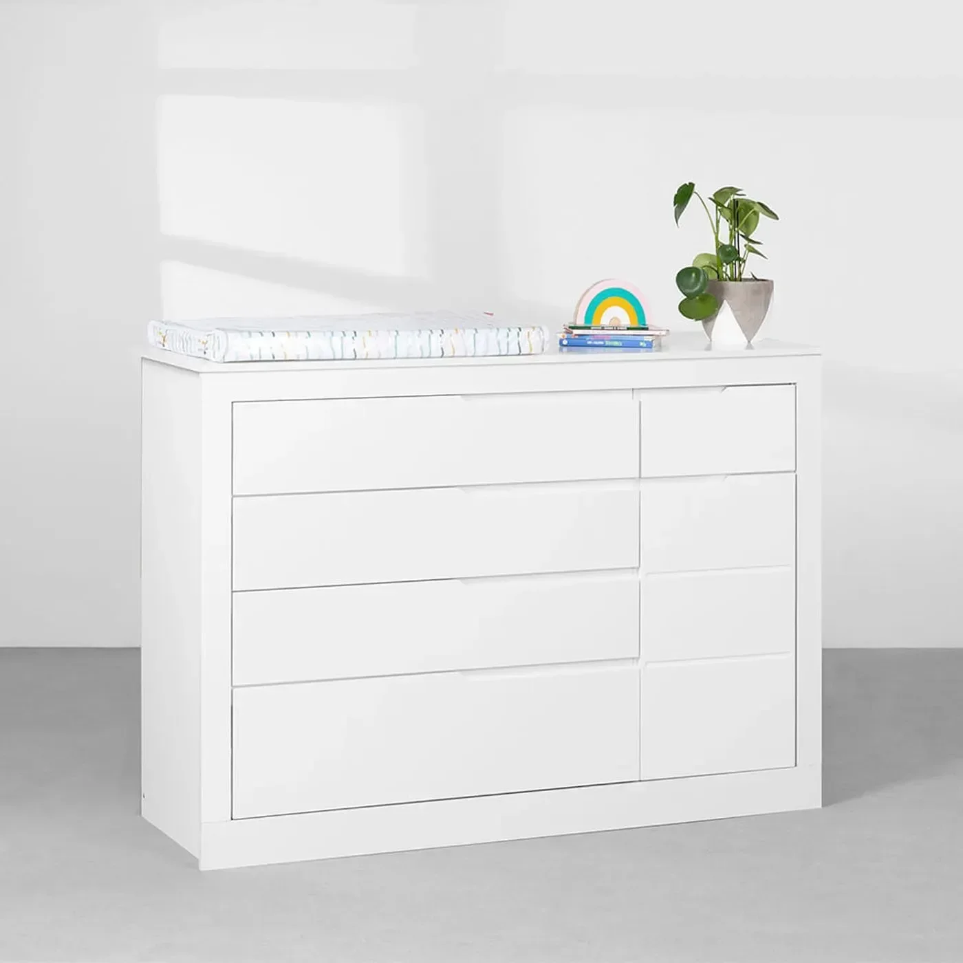 Cômoda Zoe 5 Gavetas com Porta - Branco Fosco | MadeiraMadeira