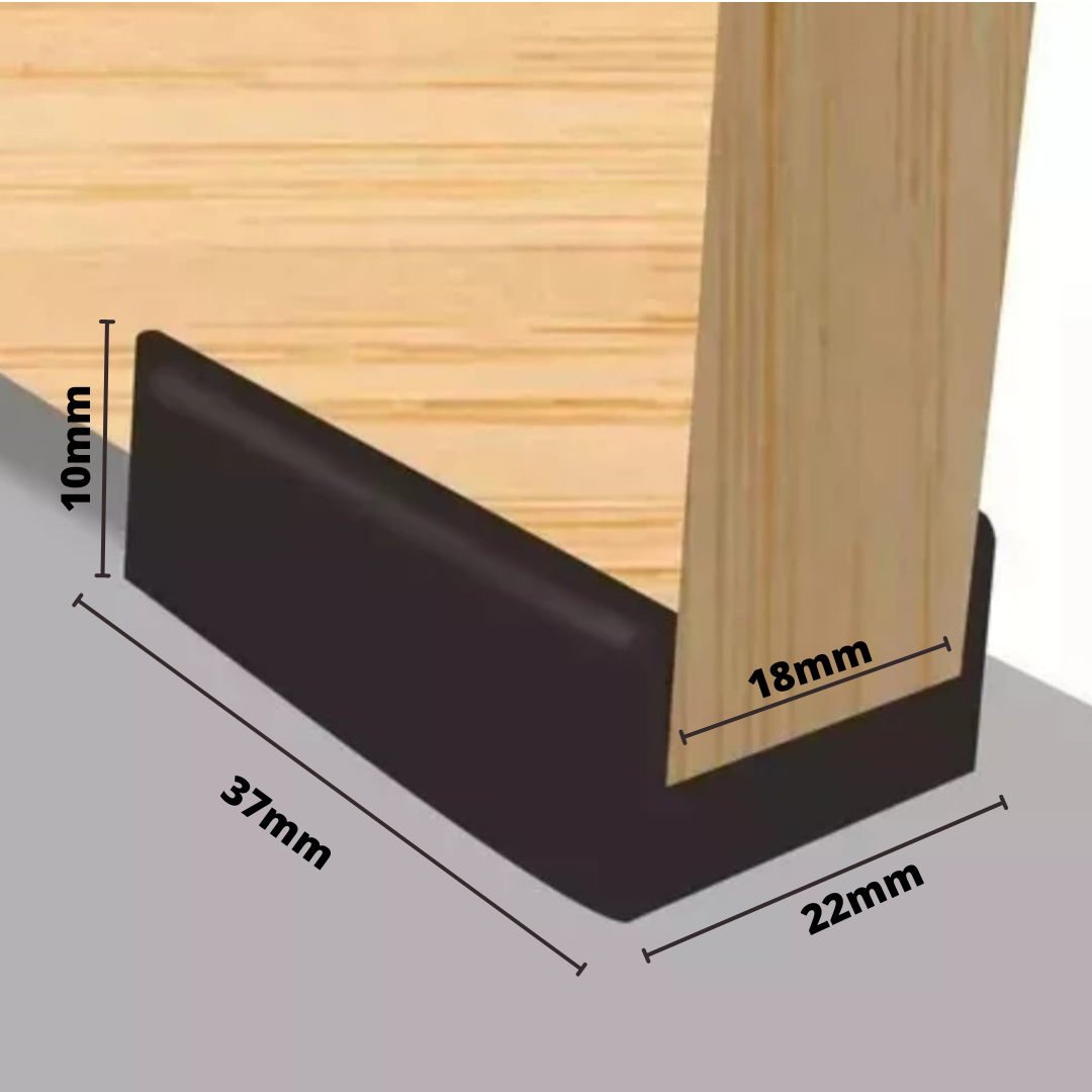 Sapata para Moveis 18mm Espessura em Plastico 3d Preto 8pc | MadeiraMadeira