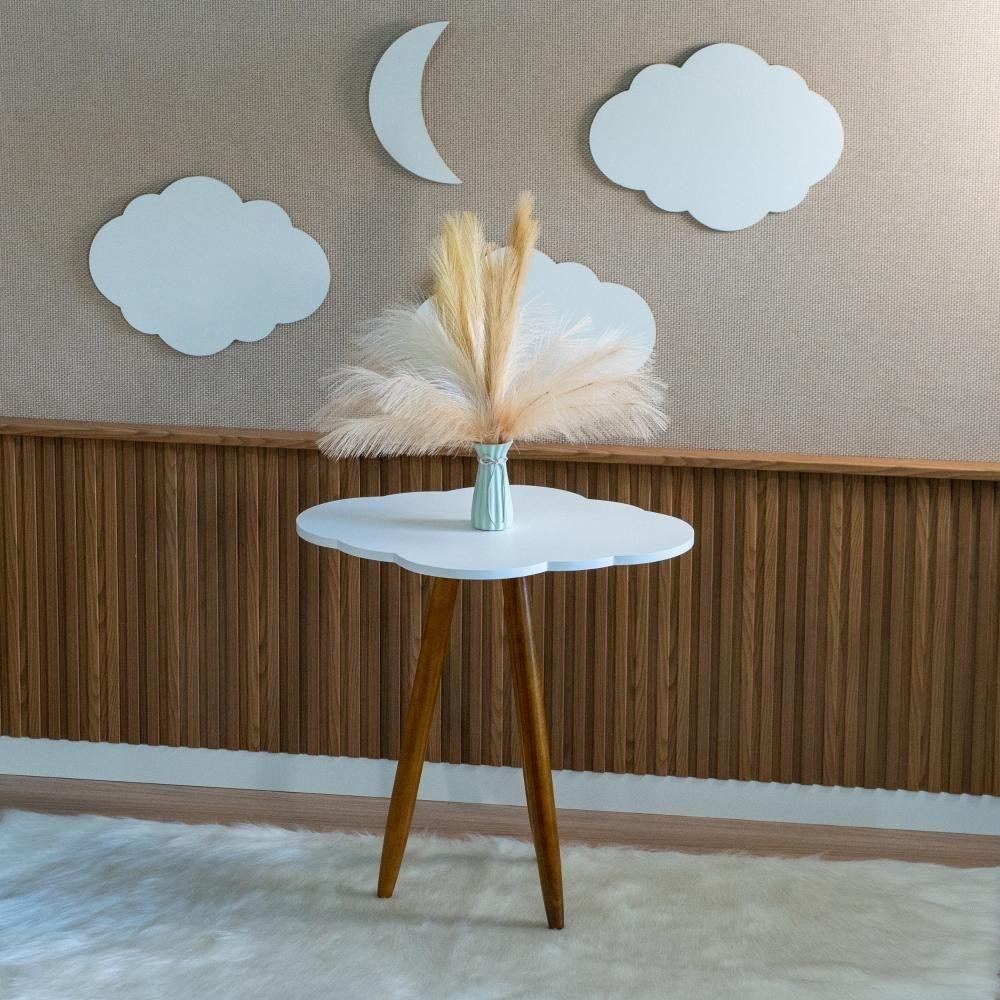 Mesa de Nuvem para Quarto Bebê Céu 63 Cm Pés Palito Larbelle ...