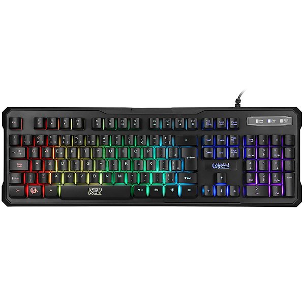 Teclado Gaming Flakes Power Battle FLKT001 Portugues USB com Backlight ...