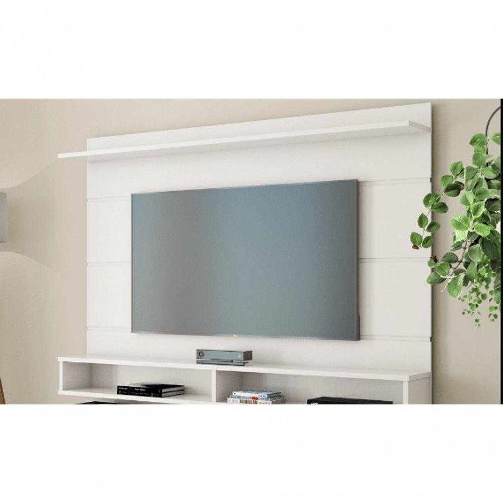 Painel Com Prateleiras Para Tv Até 65 Pol Off White | MadeiraMadeira