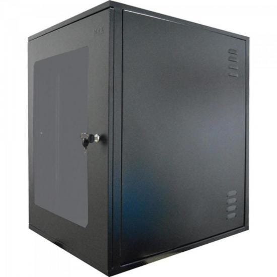 Rack Parede 19" 12U 570mm Linha TI Preto MAX ELETRON | MadeiraMadeira