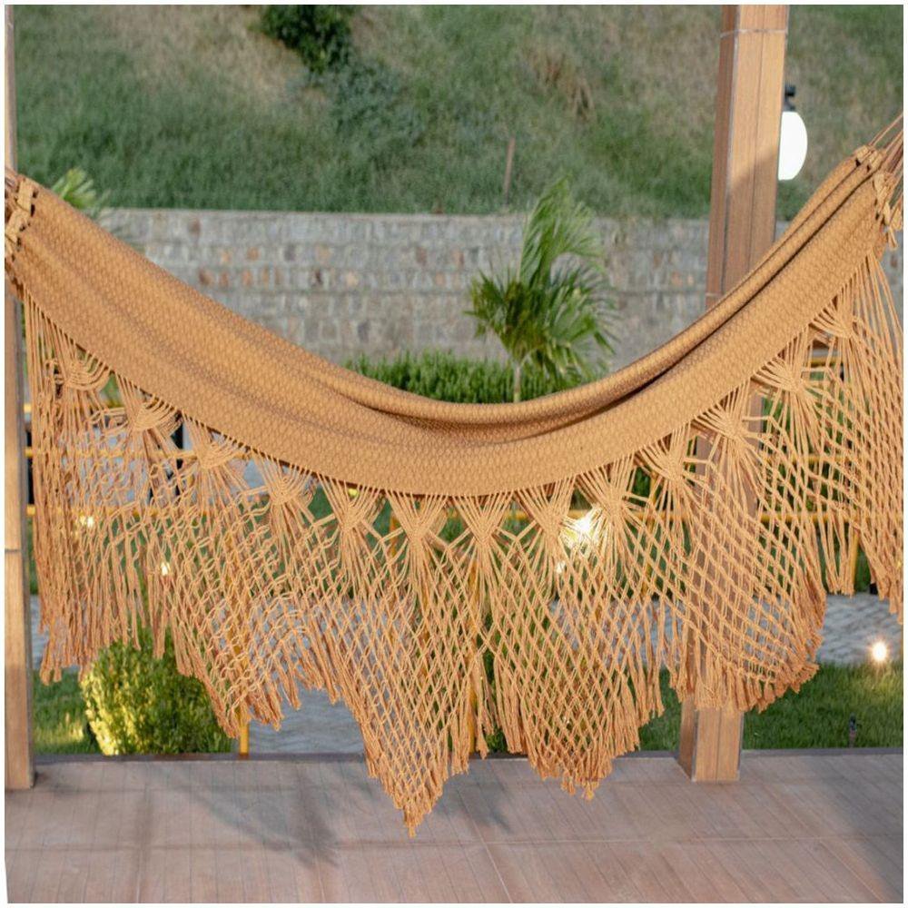 Rede De Dormir Bucho De Boi Casal Caramelo Especial Luxo | MadeiraMadeira