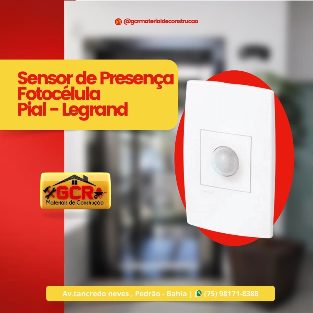 Sensor de Presenca Fotocelula Pial - Legrand | MadeiraMadeira