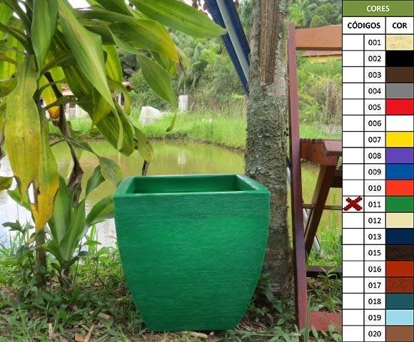 Kit 2 Vaso Planta 30x30 Moderno Trapézio Polietileno - VERDE BANDEIRA ...