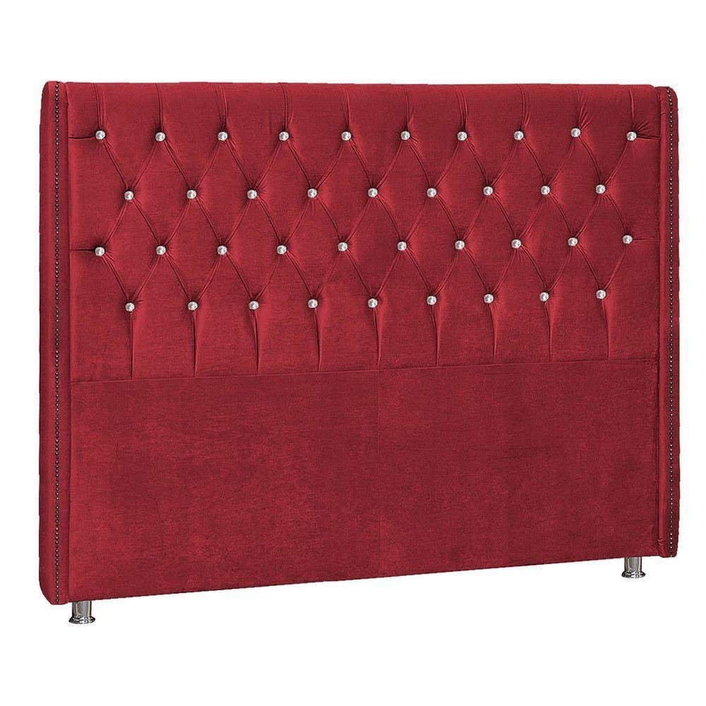 Cabeceira Queen Tóquio P04 160 Cm Suede Vermelho Tca 53 | MadeiraMadeira