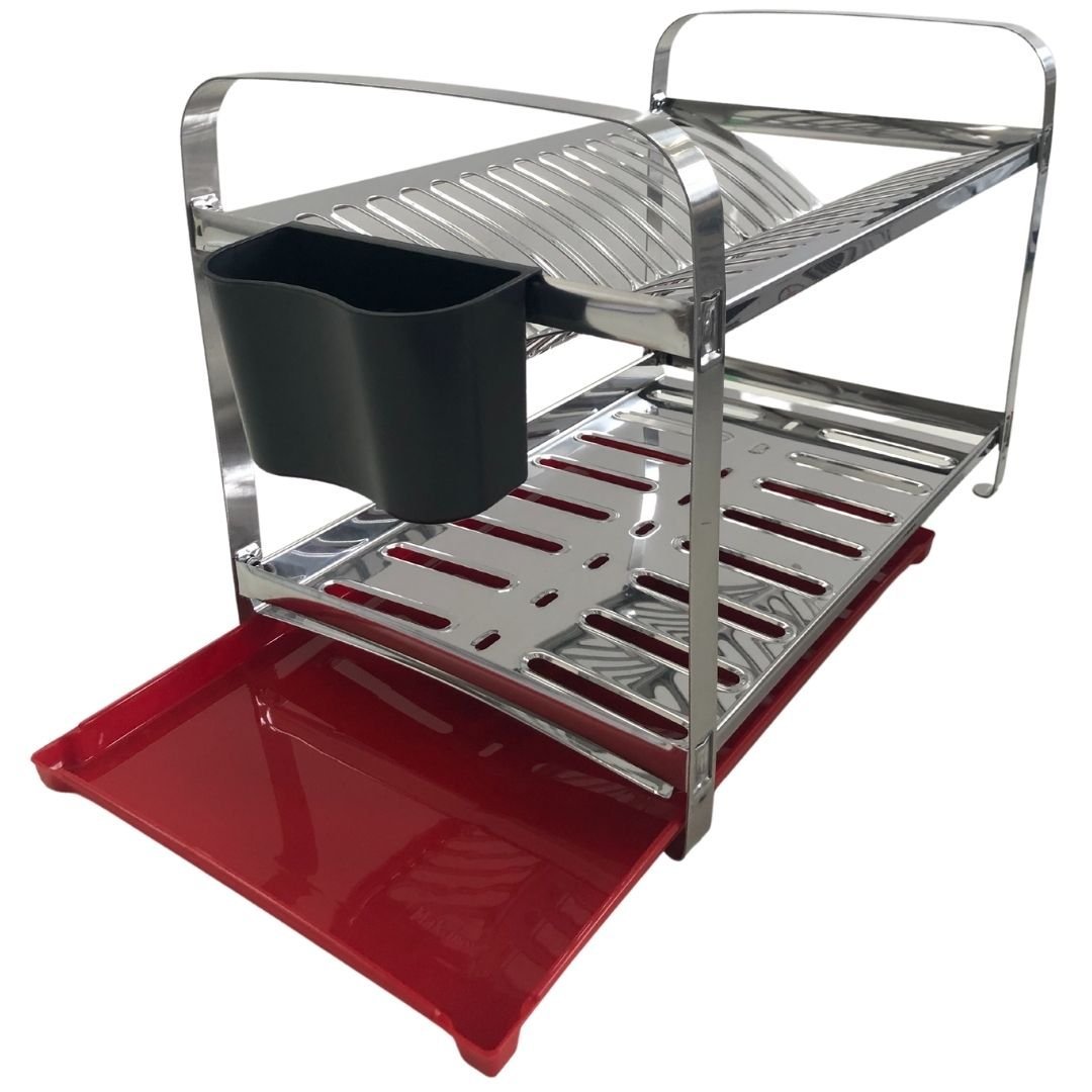 Kit Mak.Inox Escorredor 16 Pratos Montado Porta Talher Plastico 20.16 ...