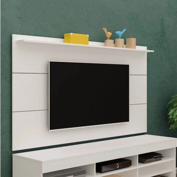 Painel para TV Slim Artely Branco | MadeiraMadeira
