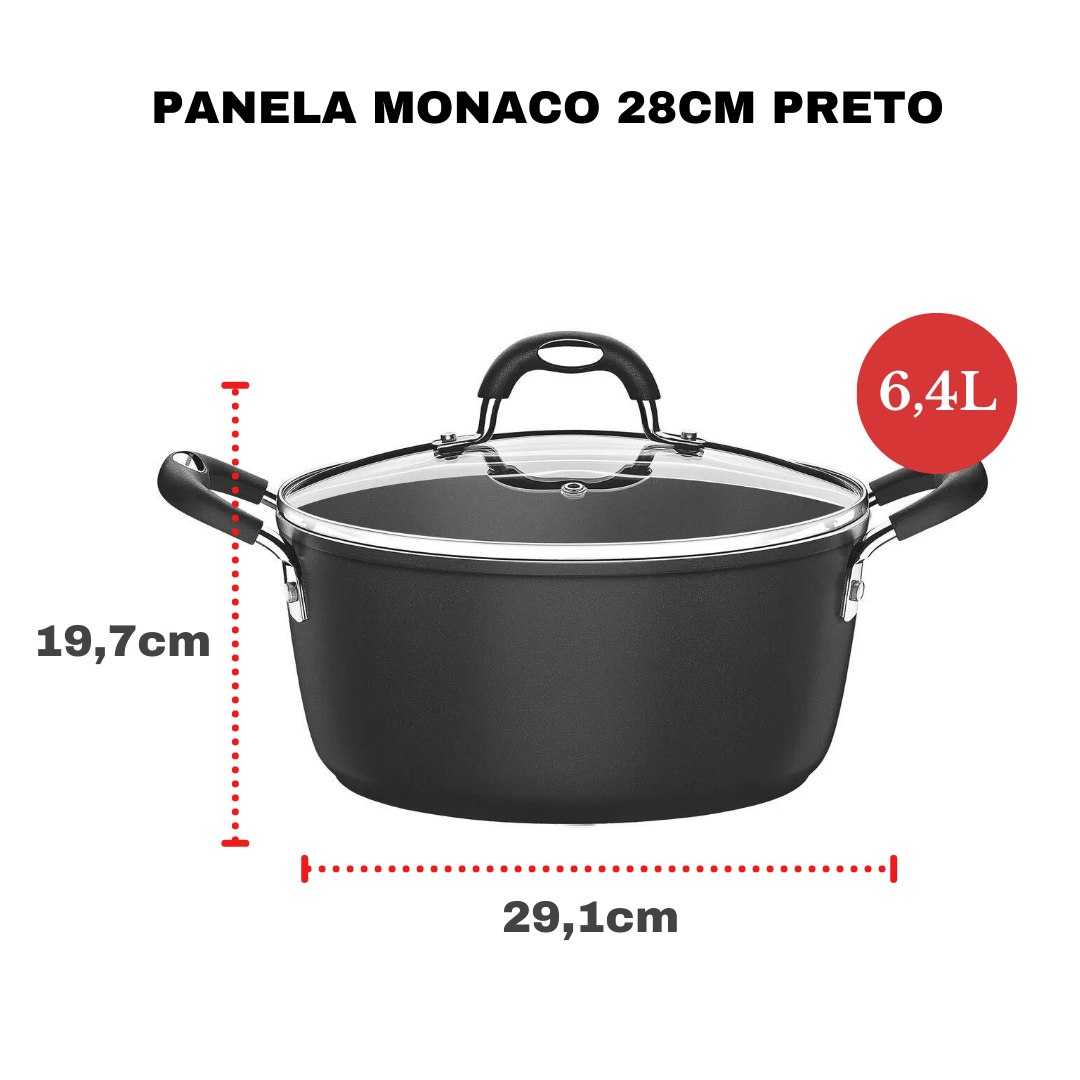 Jogo de Panelas Tramontina Antiaderente Cooktop Fogão Indução Monaco ...
