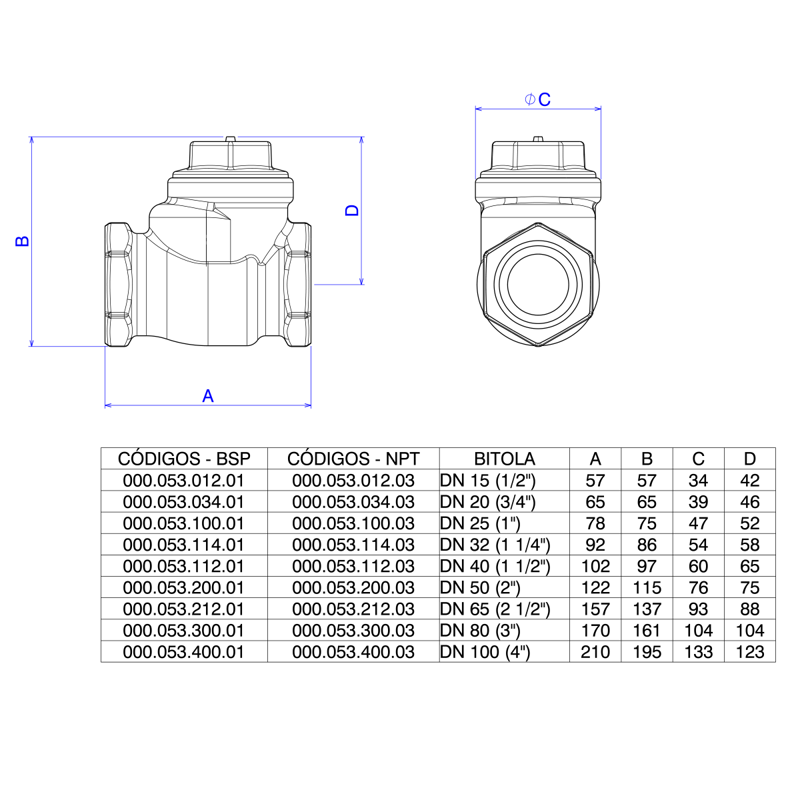 Válvula Retenção Horizontal F053 3/4 Deca 000.053.034.01 | MadeiraMadeira