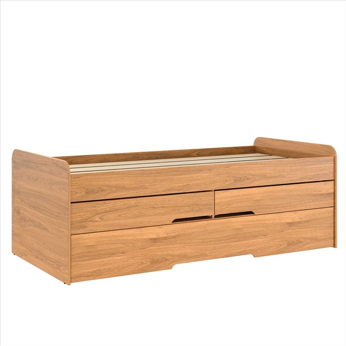 Cama Solteiro Juliette Freijó Bibox Auxiliar 2 Gavetas - Robel | MadeiraMadeira