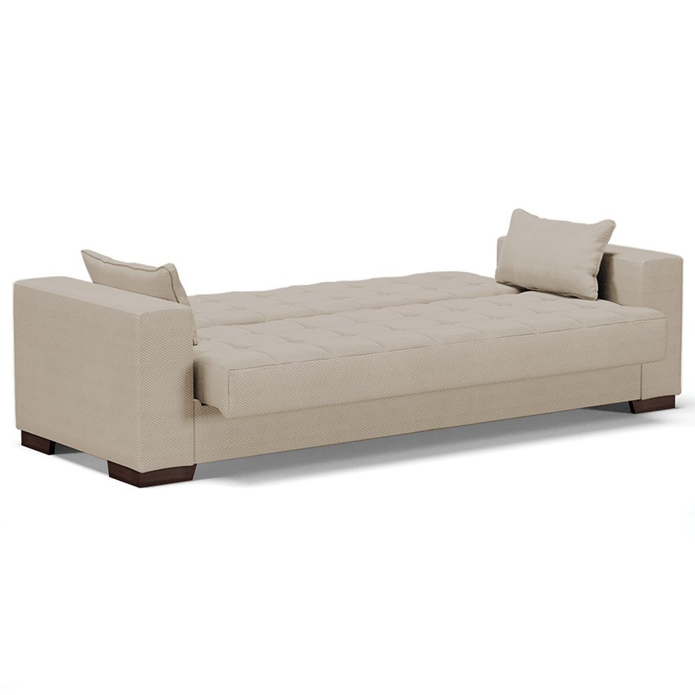 Sofá Cama Decorativo 210cm Beesley Veludo Luxo Prata - Gran Belo ...