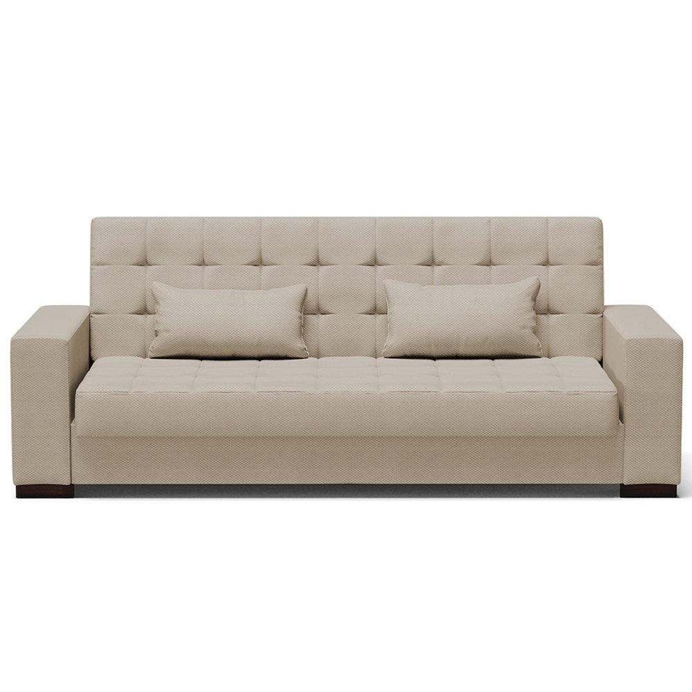 Sofá Cama Decorativo 210cm Beesley Veludo Luxo Prata - Gran Belo ...