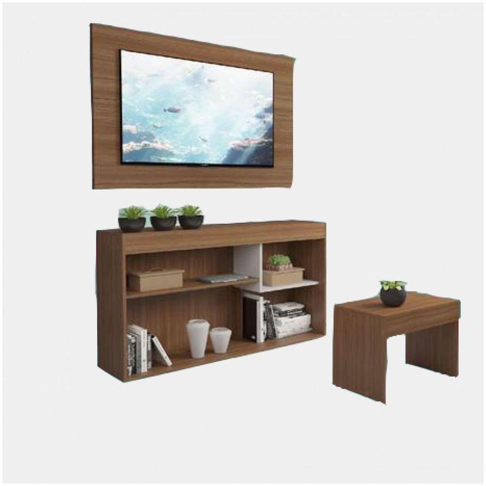 Rack Com Painel Para Tv 55 Polegadas E Mesa Sevilha Multi Móveis ...