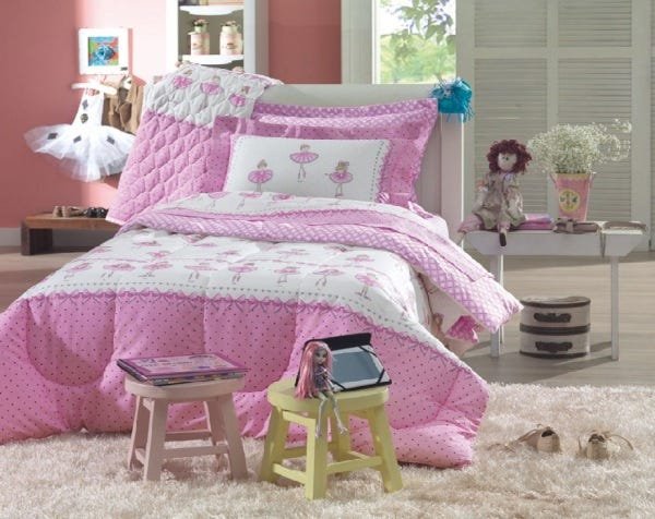 Colcha de Solteiro Allegra Ballet 180 fios Karsten | MadeiraMadeira