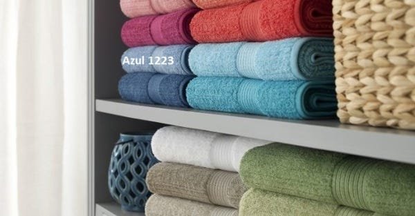 Jogo de toalha de banho Fio Penteado Gigante 5 peças Buddemeyer - Azul ...