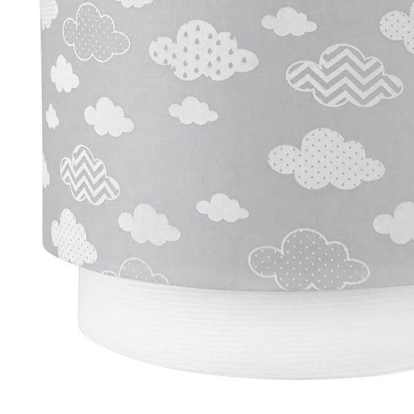 Lustre Tubular Duplo Nuvem Chevron Cinza Quarto Bebê Infantil Menino ...
