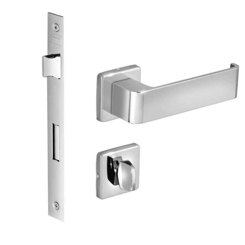 Fechadura c/ Maçaneta WC (Banheiro) Completa Imab Modelo Lexi Polido ...