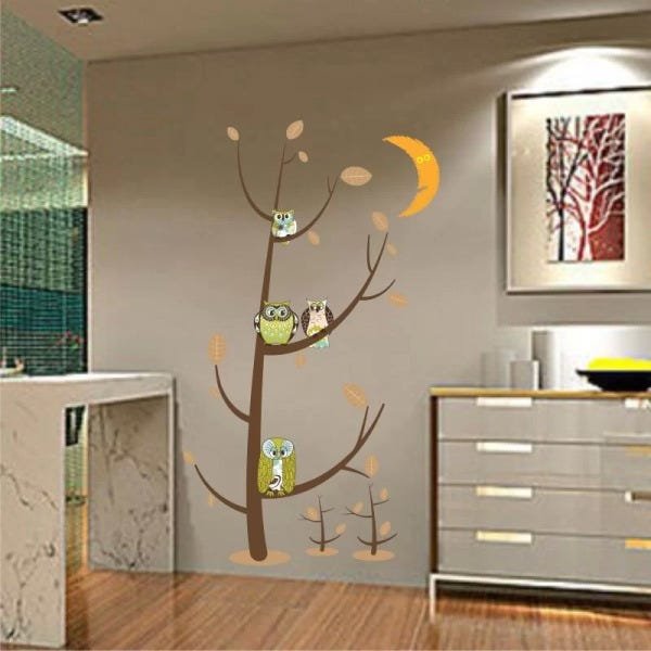 Adesivo de Parede Árvore corujinhas | MadeiraMadeira