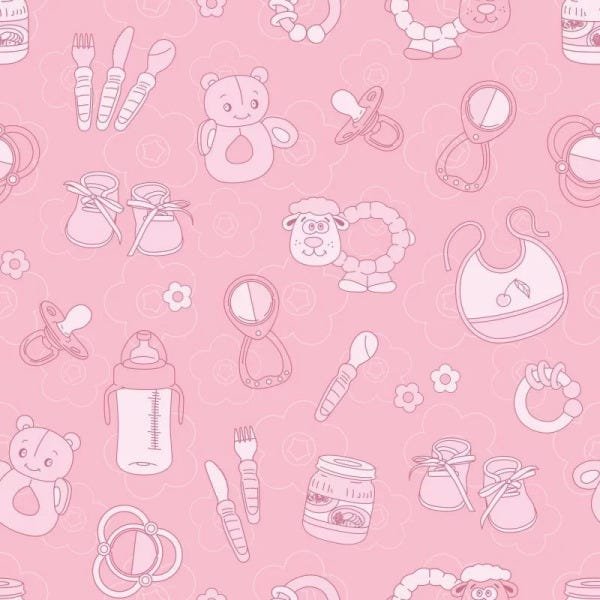 Papel de Parede Fluffy Pink - 0,58 x 2,50 metros | MadeiraMadeira