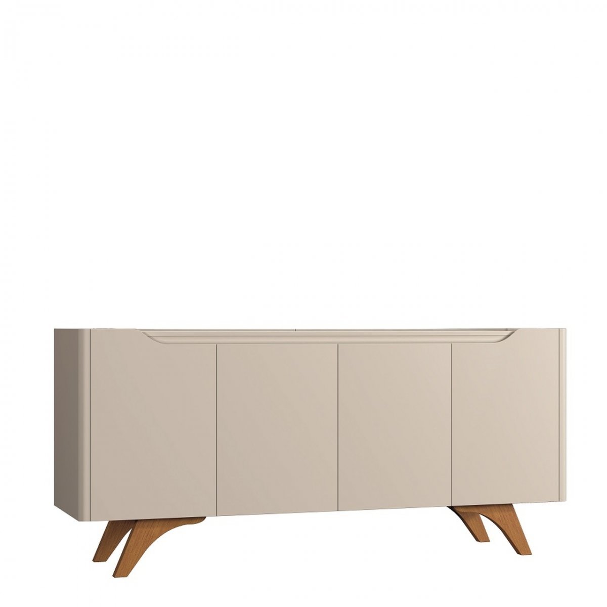 Buffet Grécia 4 Portas Com Pés em Madeira Maciça Mavaular Off White ...