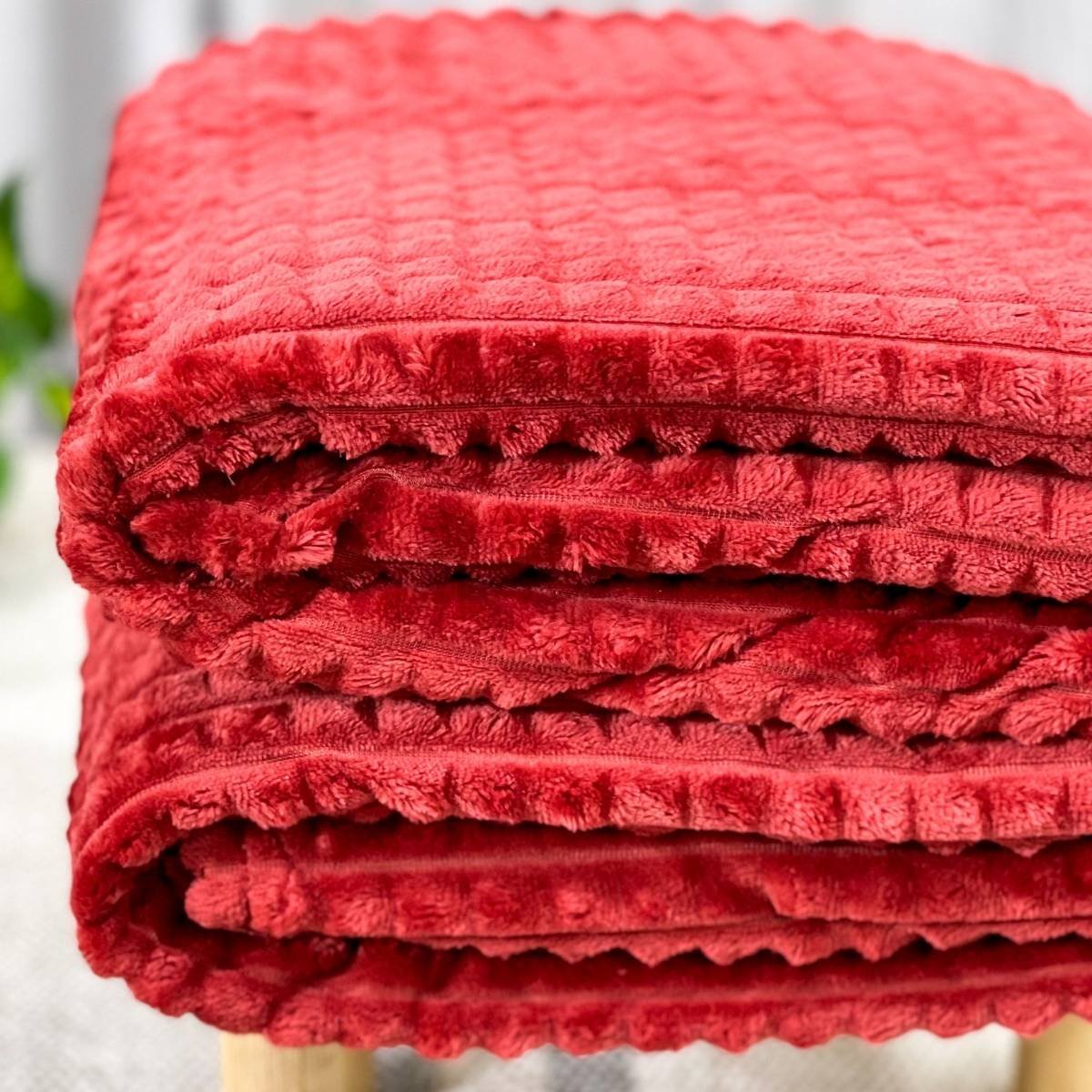 Cobertor Esplendor Queen - Vermelho Rozac 33472 | MadeiraMadeira