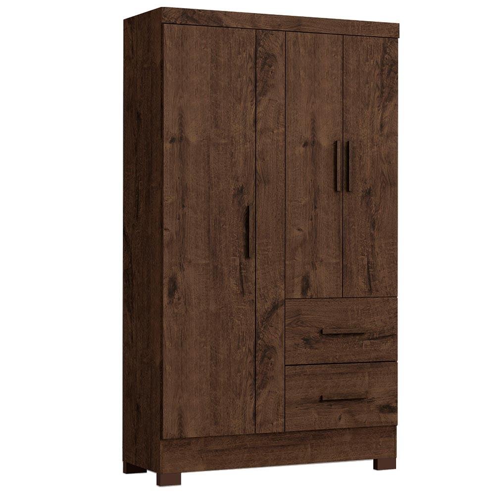 Guarda Roupa Pequeno Solteiro 3 Portas Jacarandá New Primordial Zanzini ...