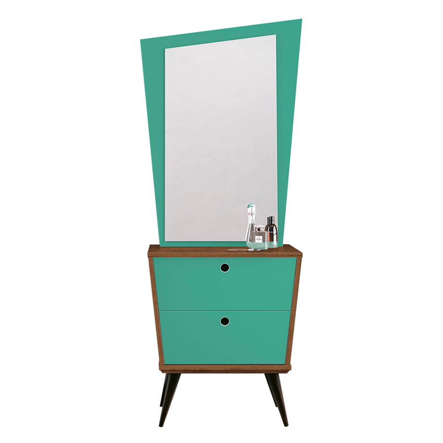 Toucador Alice Canela / Turquesa | MadeiraMadeira