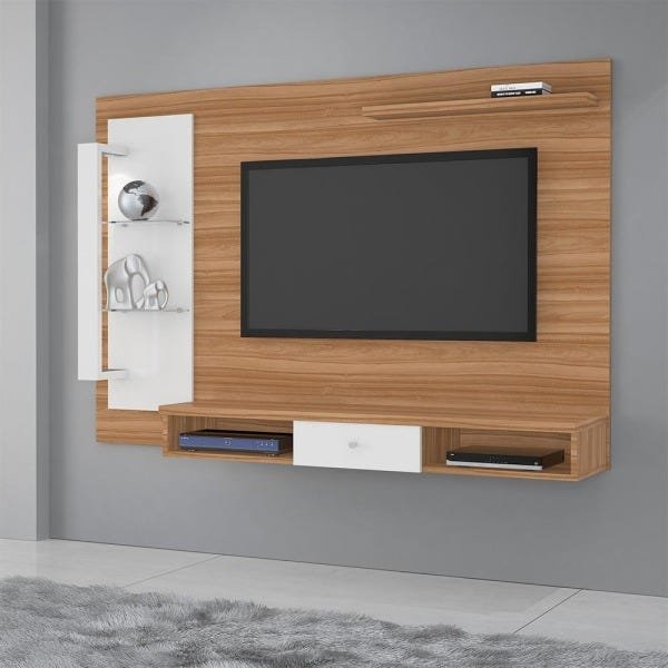 Painel para TV até 50 Polegadas Cromo Naturale/Off White | MadeiraMadeira