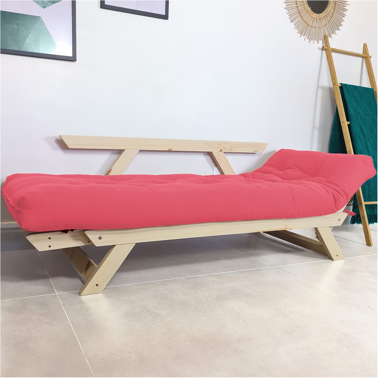 Sofá Japão Futon Goiaba em Madeira Maciça | MadeiraMadeira