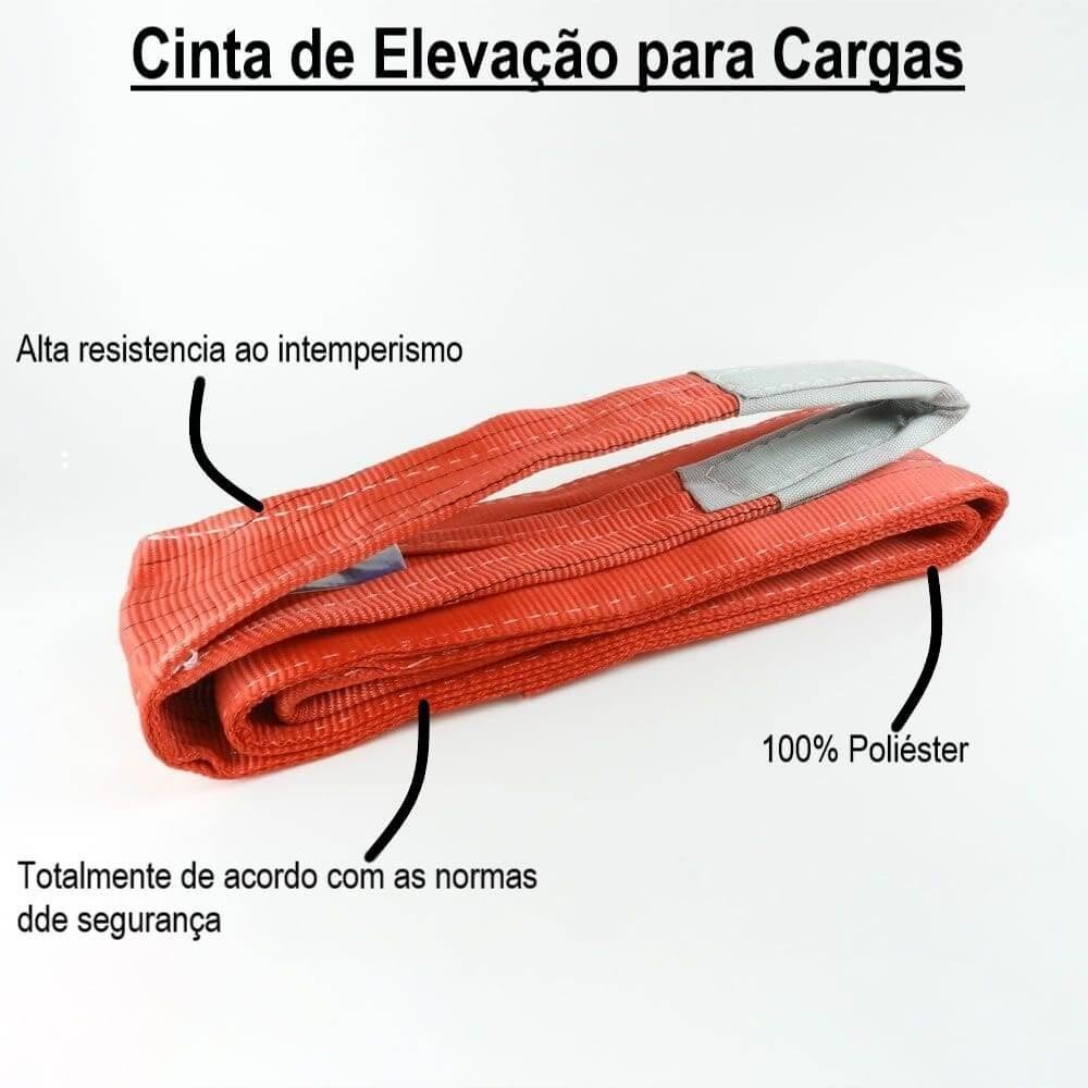 Cinta de Elevação para Cargas 6 Metros 5 Ton Robustec | MadeiraMadeira