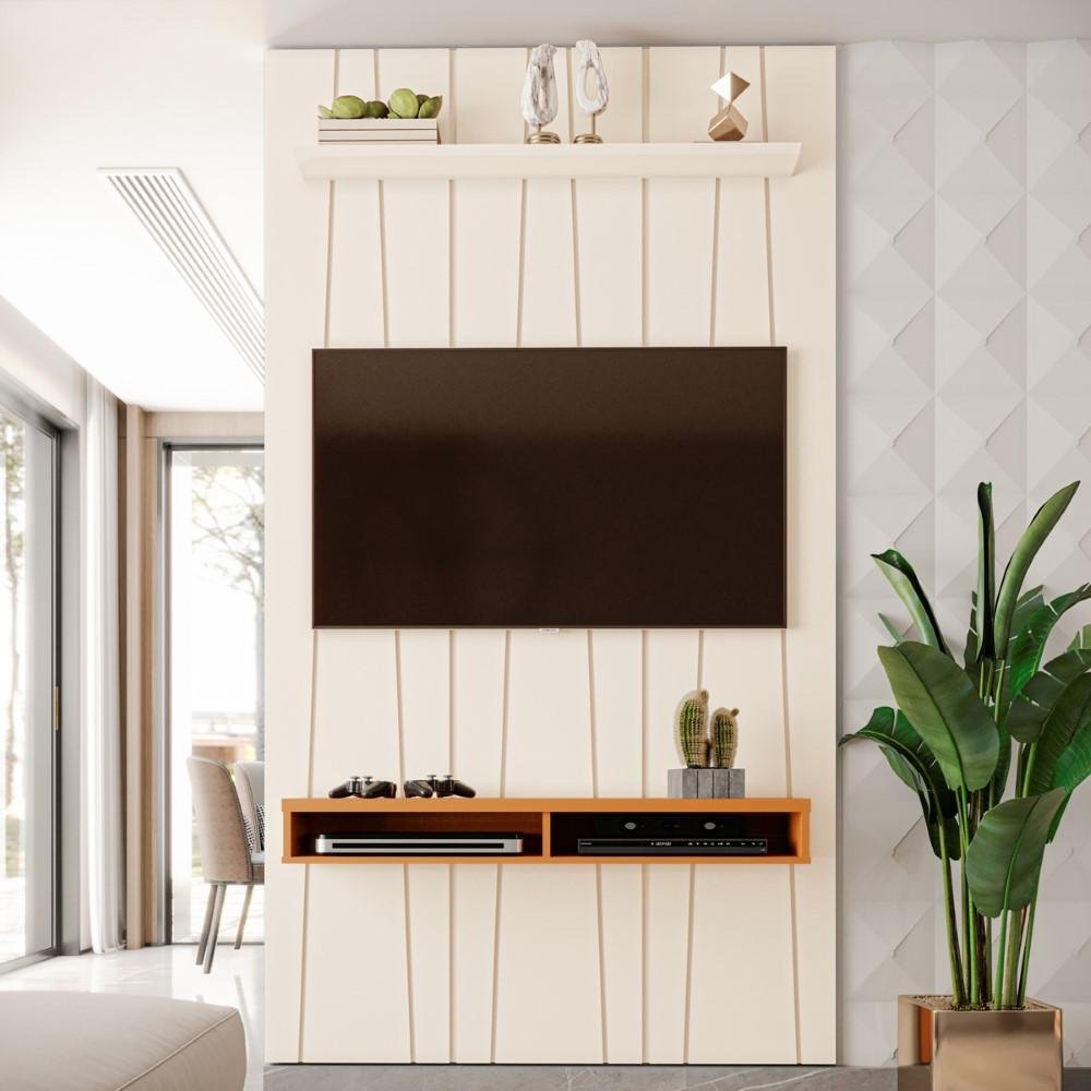 Painel Ripado para TV Até 55 Polegadas Roma com Nicho 135cm ...