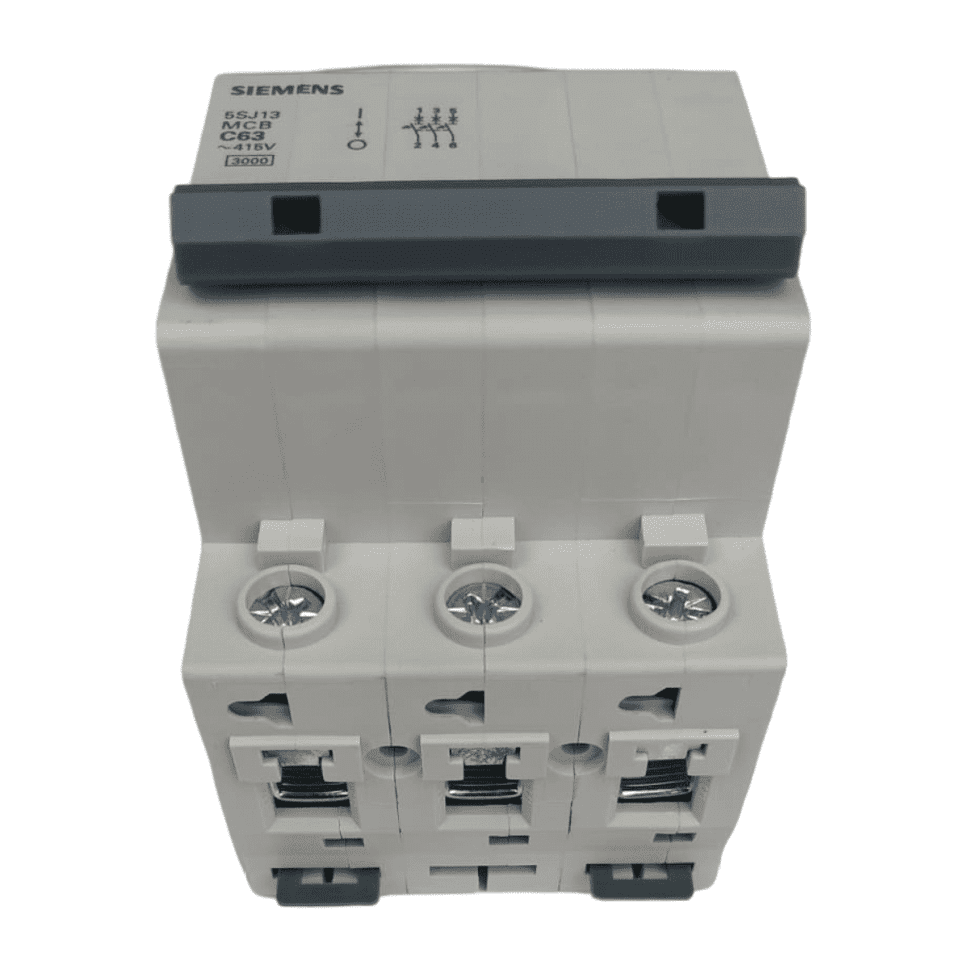 DISJUNTOR TRIFÁSICO TRIPOLAR MINI DIN CURVA C 5SJ1 SIEMENS:63A | MadeiraMadeira