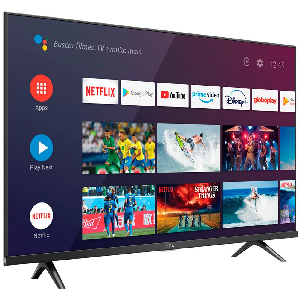 Smart TV TCL LED 43 Polegadas Full HD Android HDR Comando de Voz 43S615 ...
