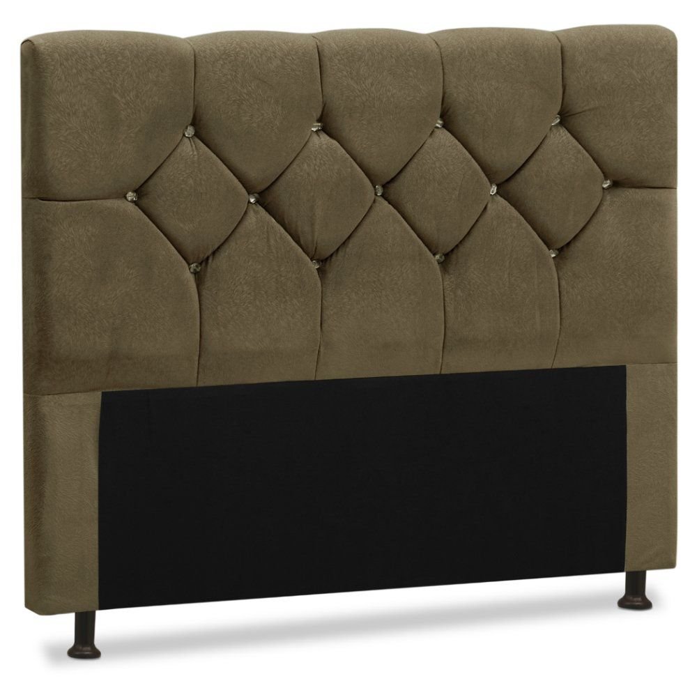 Cabeceira França Para Cama Box Casal 1,40 cm Suede Bege 1301 JS Móveis ...