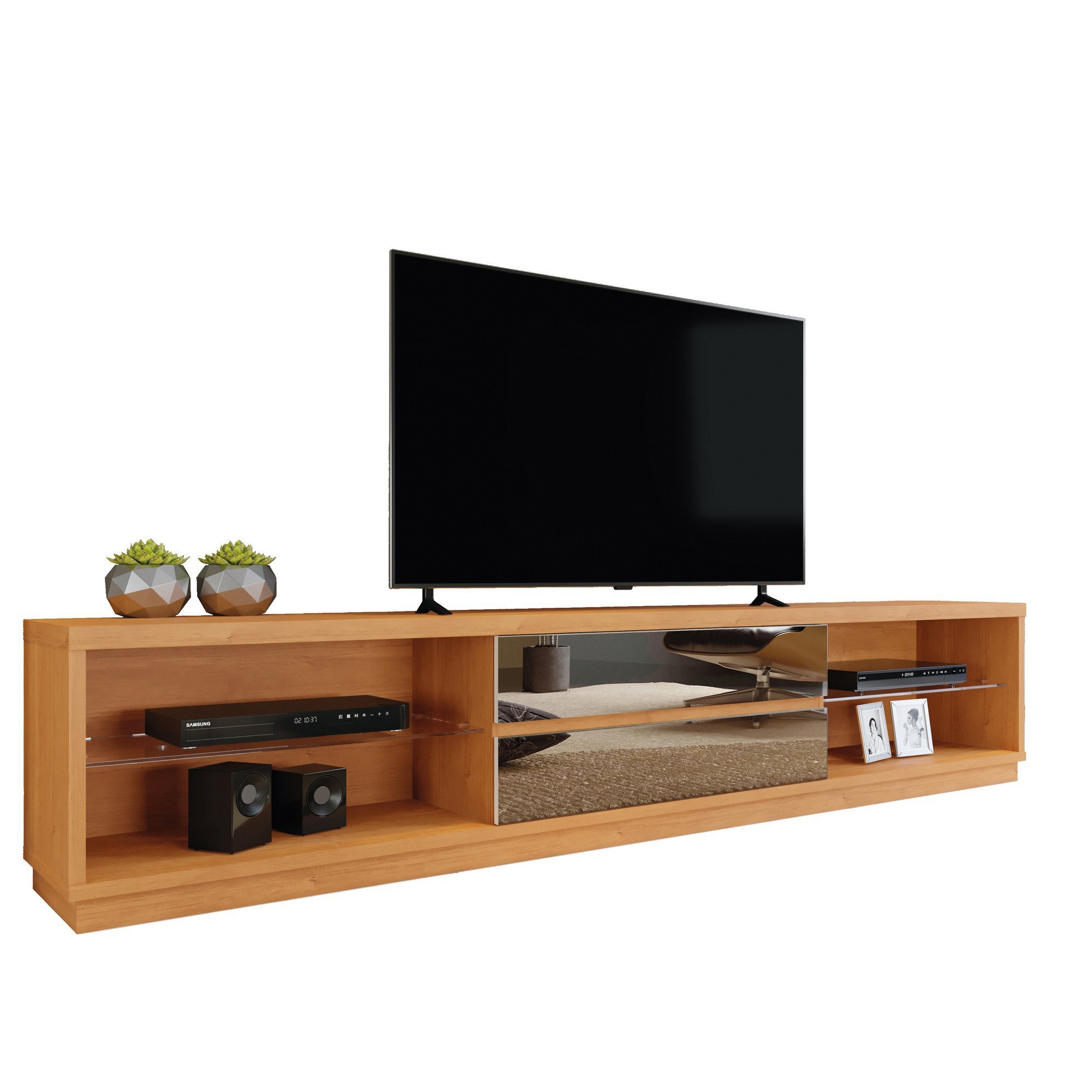 RACK ISTAMBUL PARA TV ATÉ 75 POLEGADAS: Naturalle Com Espelho ...