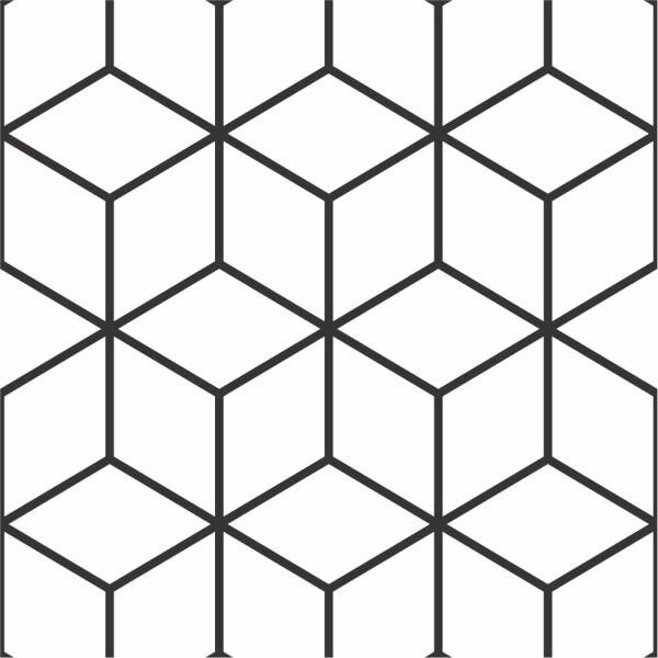 Papel de Parede Adesivo Vinílico Abstrato Hexagonal 10mx58cm ...