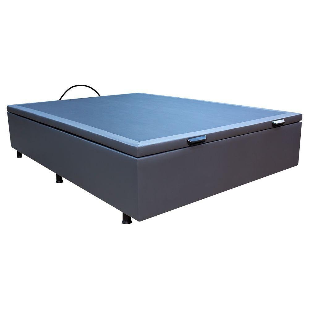 Base Cama Box Baú Viúva Corano Cinza | MadeiraMadeira