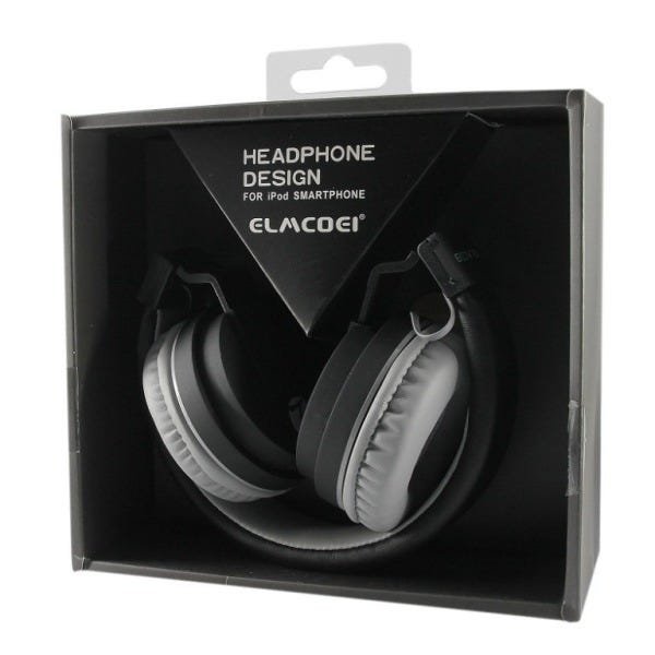 Fone de Ouvido Headphone Ev90 Elmcoei Preto | MadeiraMadeira