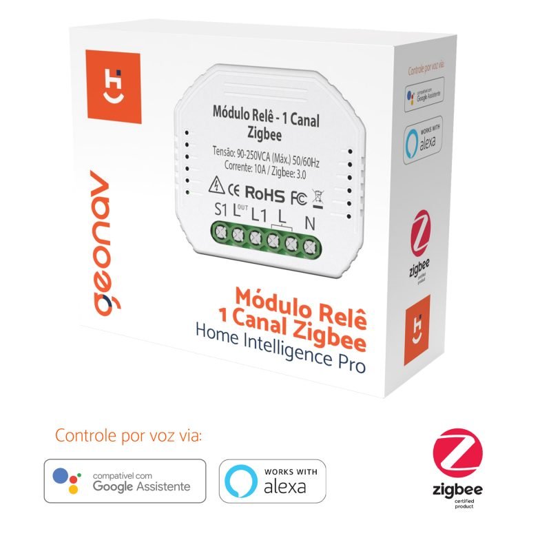 Modulo Rele Zigbee 10A 1 Canal AC-90-250V Tuya | MadeiraMadeira