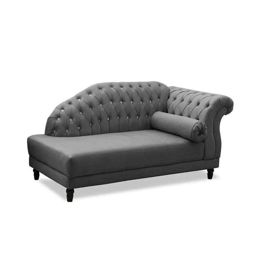 Chaise Divã Olimpia Decoração Cinza Animale | MadeiraMadeira