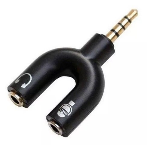 Adaptador P2 4c X 2 Jack P2 Femea (fone + Mic) Tebera | MadeiraMadeira