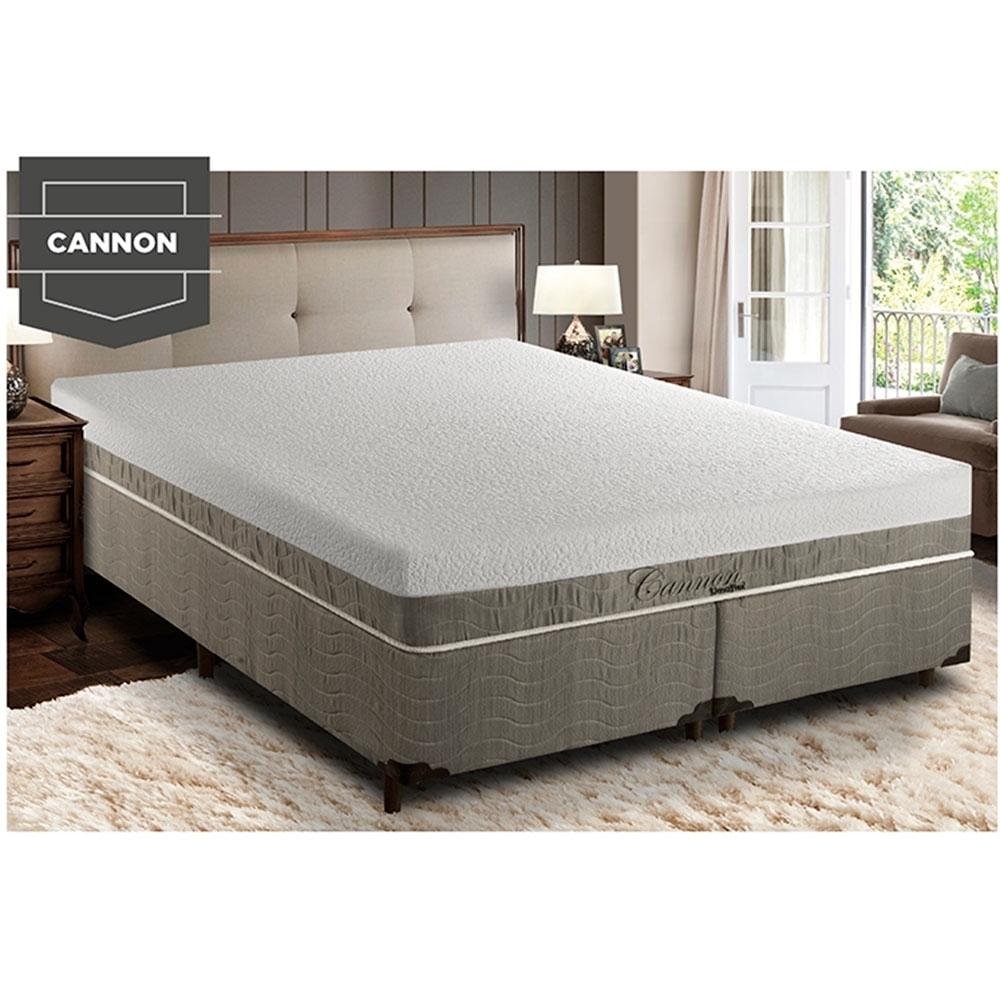 Base para Box Casal Cannon 1,38x1,88x0,30 metros em Madeira Cor Cinza ...