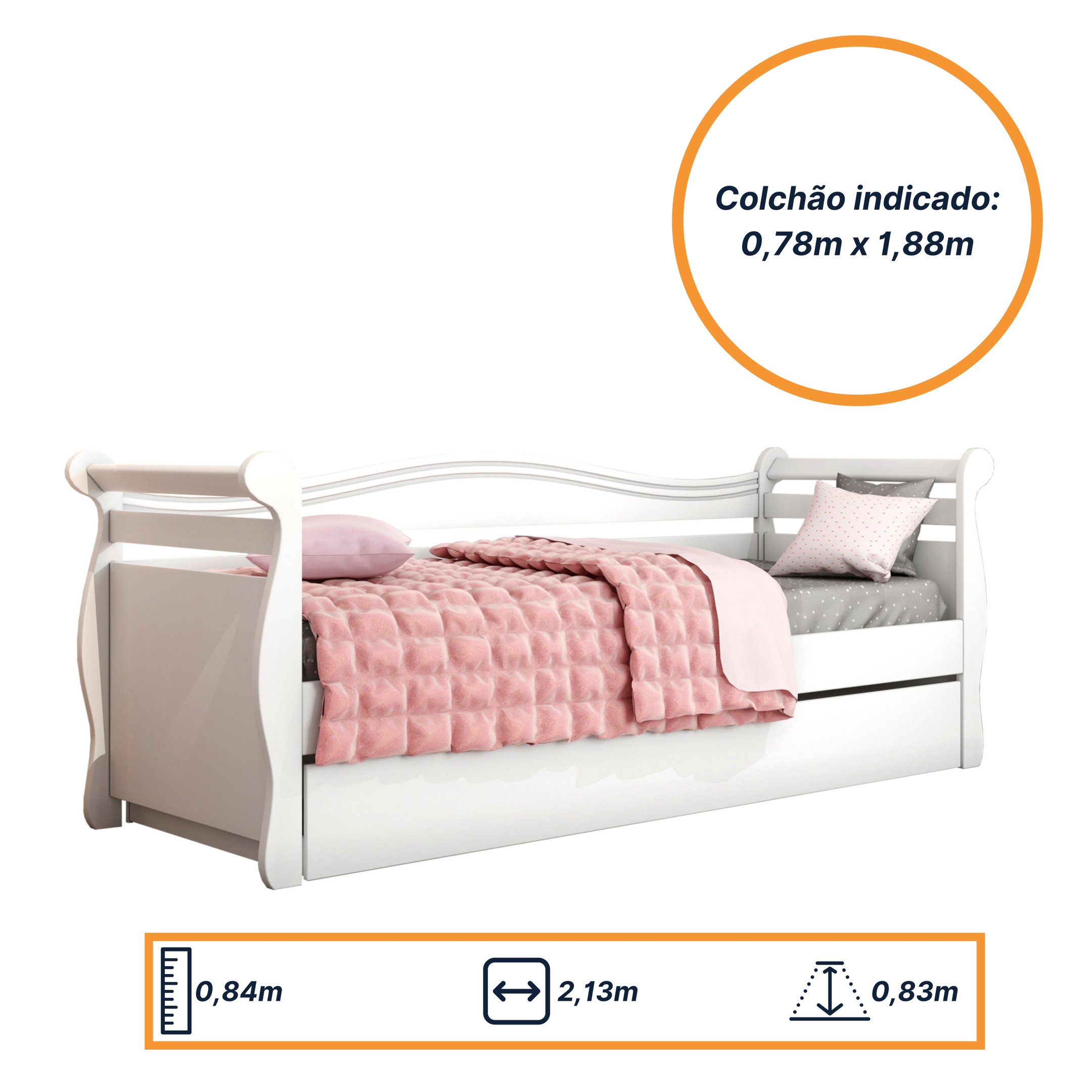 Bicama Infantil Cristal Tcil | MadeiraMadeira